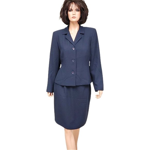 Karen Scott | Skirts | Karen Scott Navy Blue Skirt Suit | Poshmark